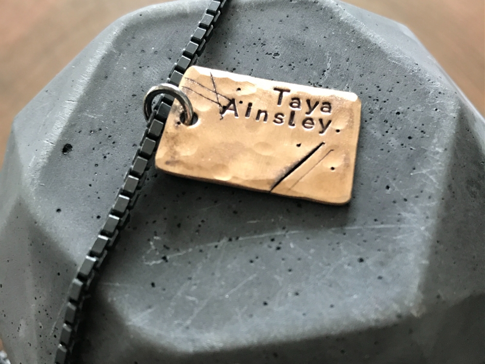 Personalized Men's Necklace, Bronze And Silver Tag - Arlo Necklace | 2 ...