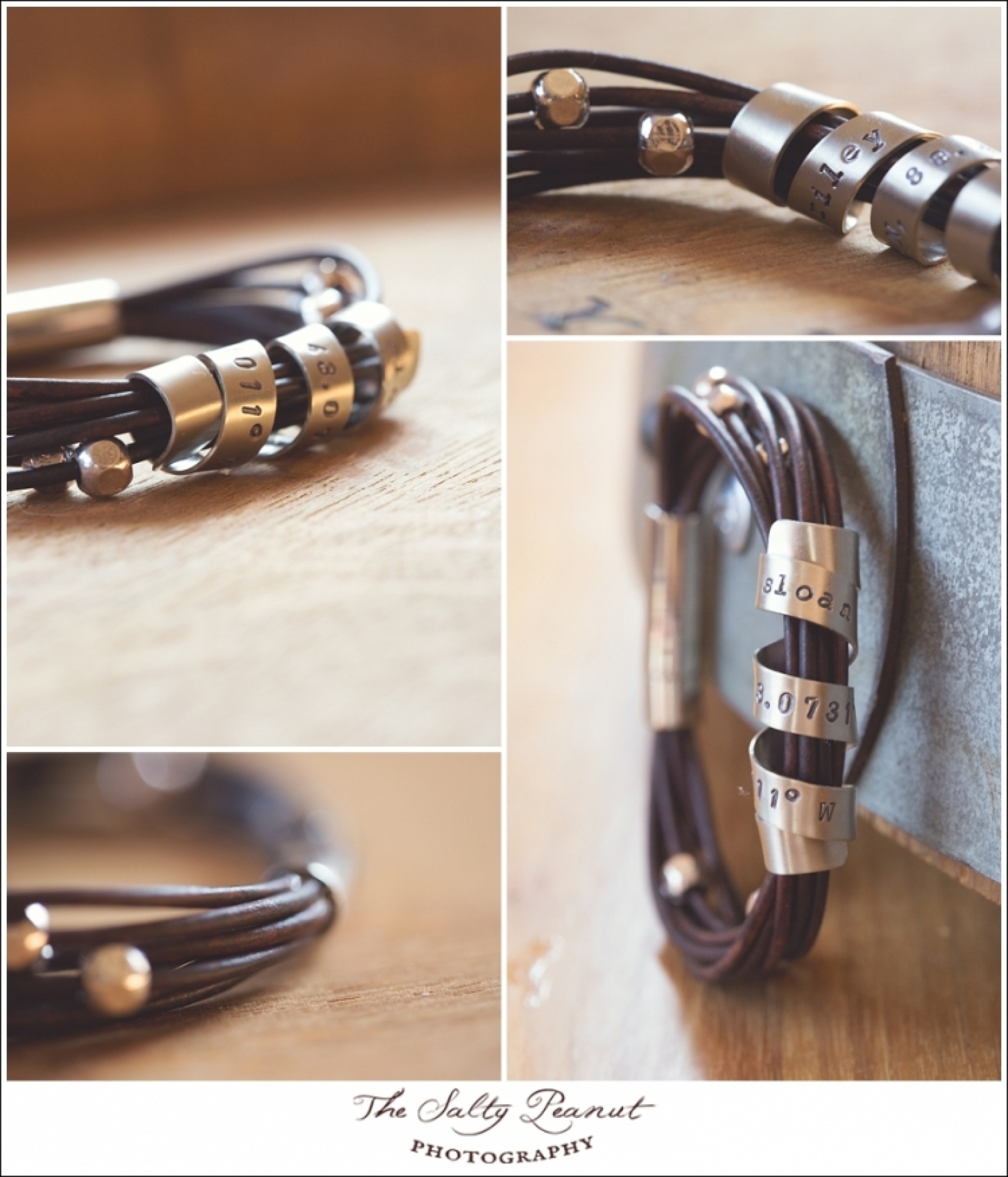 His & Hers Personalized Bracelets With Custom Secret Spinning message ...